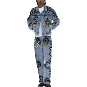 StÜssy X Dries Van Noten Hand-stencilled Denim Jacket