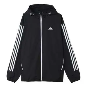 Adidas Must Haves 3-stripes Windbreaker Jacket - Black