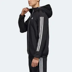 Adidas Must Haves 3-stripes Windbreaker Jacket - Black