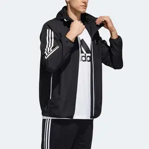 Adidas Must Haves 3-stripes Windbreaker Jacket - Black