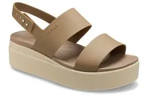 CROCS Brooklyn Low Wedge Sandals - Brown