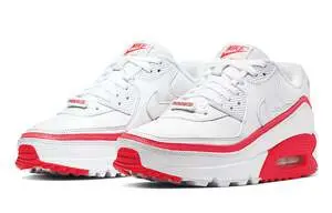 Nike X Undefeated Air Max 90 Sneakers - White/solar Red