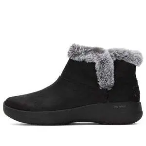 Sketchers Ankle Boots With Faux Fur Trim - Black