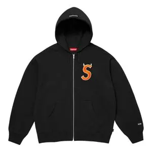 Supreme Ss26 Devil Logo Zip Up Hooded Sweatshirt - Black