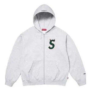Supreme Ss26 Devil Logo Zip Up Hooded Sweatshirt - Ash Grey