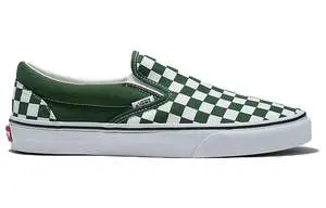 VANS Checkerboard Slip-on Sneakers - White/green