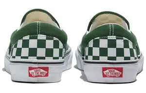 VANS Checkerboard Slip-on Sneakers - White/green