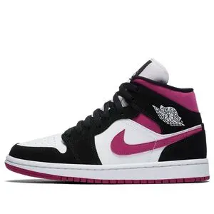 JORDAN Air Jordan 1 Mid 'Cactus Flower' Black/white/magenta