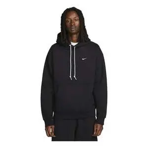 Nike Solo Swoosh Fleece Pullover Hoodie - Black