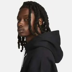 Nike Solo Swoosh Fleece Pullover Hoodie - Black