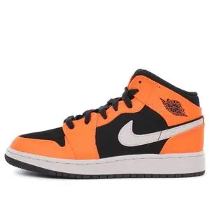 JORDAN Jordan Air 1 Retro Mid Black/cone-light Bone