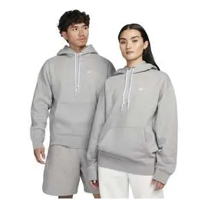 Nike As Nk Solo Swoosh Fleece Pullover Hoodie - Light Gray