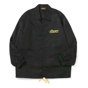 Drew House Nylon Twill Coaches Jacket - Black