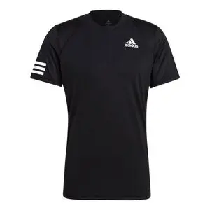 Adidas Short Sleeve Round Neck Pullover With Logo Printing And Stripes - Multi-color