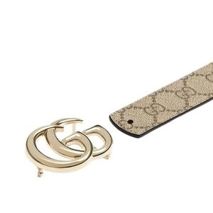 Gucci Reversible Gg Marmont Belt - Beige
