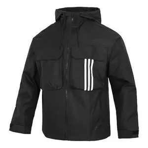 Adidas Hooded Jacket With Sporty Stripes - Default Colorway