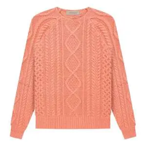 Fear Of God Fw22 Cable Knit Sweater - Orange