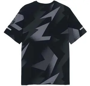 JORDAN Paris Saint-germain Pattern Short Sleeve Shirt - Black/grey