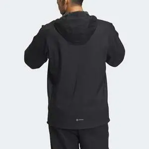 Adidas Denim Look Regular Fit Stretch Woven Hooded Track Top