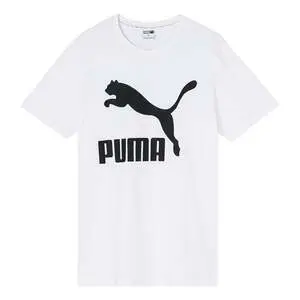 PUMA Casual Sports Round Neck Breathable Short Sleeve - White