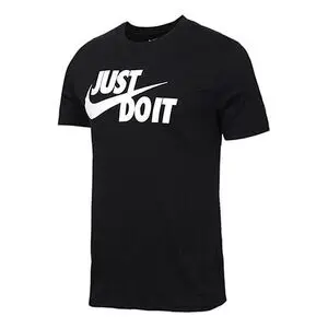 Nike Tee Just Do It Casual Sport Round Neckshort Sleeve - Black