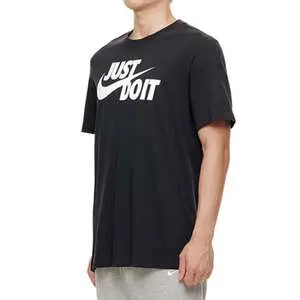 Nike Tee Just Do It Casual Sport Round Neckshort Sleeve - Black