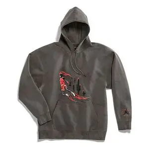 JORDAN Cactus Jack X Washed Suede Hoodie - Gray
