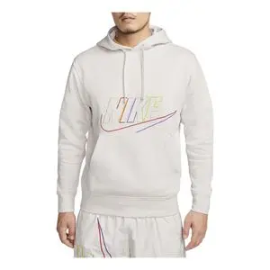 Nike Club+ Bb Pullover Hoodie With Embroidered Logo - White