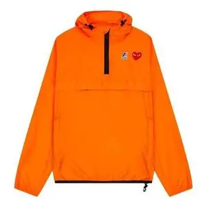 Play Comme Des Garcon X K-way Half Zip Jacket - Orange