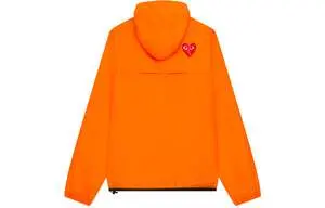 Play Comme Des Garcon X K-way Half Zip Jacket - Orange