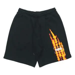 PUMA Knit Shorts With Graphic Detail - Black
