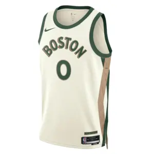 Nike Nba Jayson Tatum Boston Celtics 2023/24 City Edition Swingman Jersey #0 - Beige/green