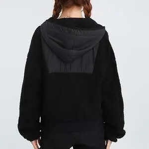 CONVERSE Full Zip Lamb Wool Hooded Jacket