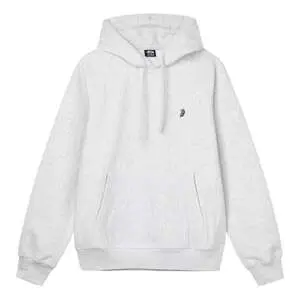 StÜssy Swirl Appliqué Hoodie - Light Grey