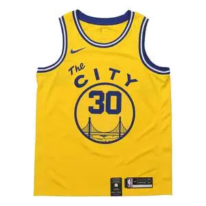 Nike Nba Golden State Warriors Stephen Curry Hardwood Classics Swingman Jersey - Yellow