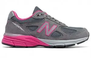 NEW BALANCE 990v4 Made In Usa Sneakers - Gray/purplepink