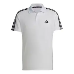 Adidas Train Essentials Piqu 3-stripes Training Polo Shirt 'white - White/black