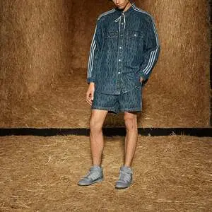 Adidas Originals X Ivy Park Crossover Stripe Denim Shirt
