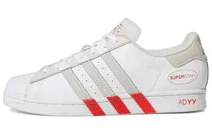 Adidas Superstar "extended 3-stripes" Sneakers - White/red