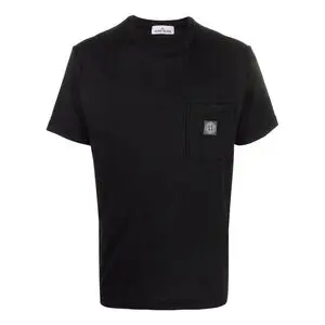 Stone Island Pocket Classic Logo Patch T-shirt - Black