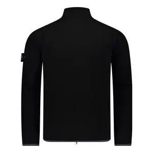 Stone Island Logo Patch Zip-up Fleece Jumper
