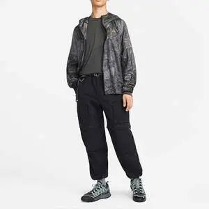 Nike Dri-fit Solid Color Logo Embroidered Casual Round Neck Long Sleeves Black Smoke Gray T-shirt