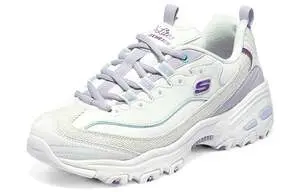 Sketchers D'lites 1.0 Athletic Lace-up Sneakers - White/purple