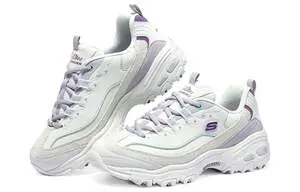 Sketchers D'lites 1.0 Athletic Lace-up Sneakers - White/purple