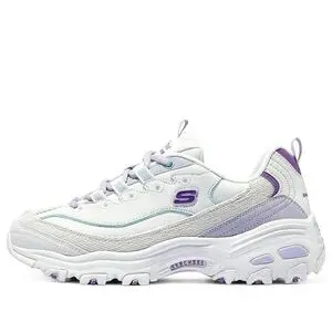 Sketchers D'lites 1.0 Athletic Lace-up Sneakers - White/purple