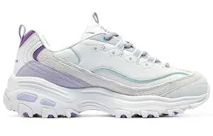 Sketchers D'lites 1.0 Athletic Lace-up Sneakers - White/purple