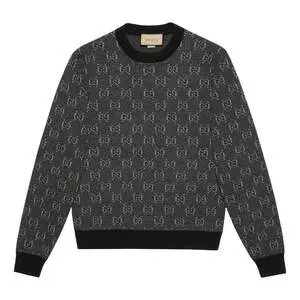 Gucci Gg Wool Jacquard Sweater - Grey