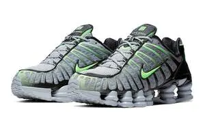 Nike Shox Tl "wolf Grey Lime - Grey/green