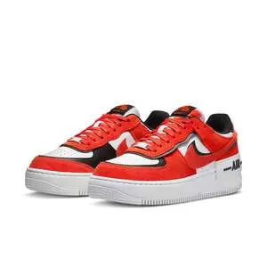 Nike Force 1 Shadow 'cracked Leather Rush Orange - Red/white
