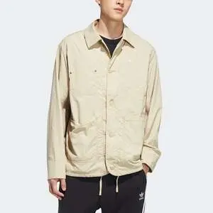 Adidas Originals Solid Color Single Breasted Cargo Jacket